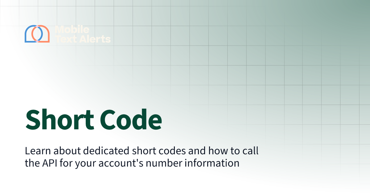 Short Code | Developer Center