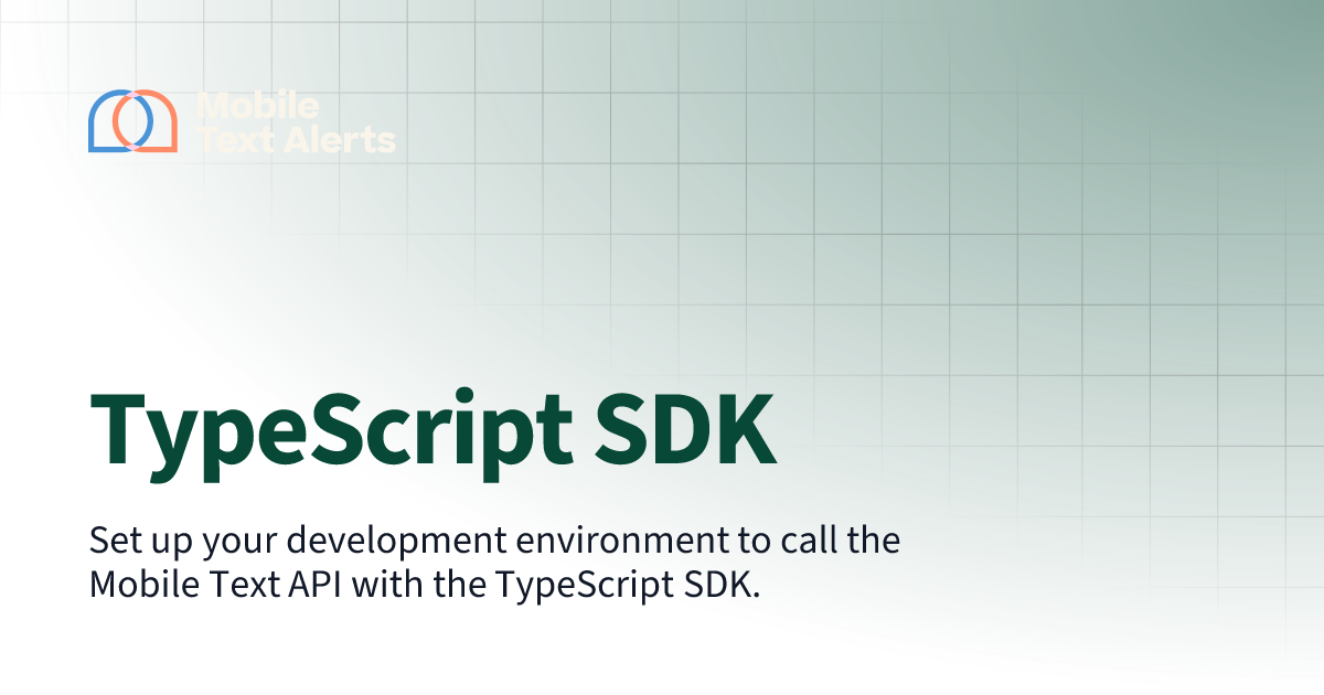 TypeScript SDK | Developer Center